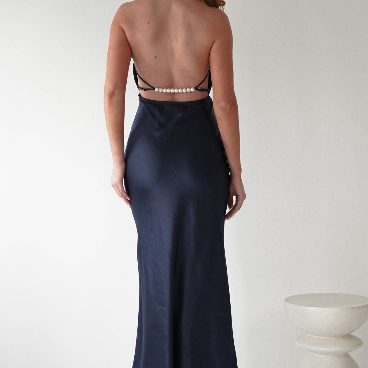 Capriana Pearl Back Maxi Dress Navy | Wedding Guest Dress | Maxi – Oh ...