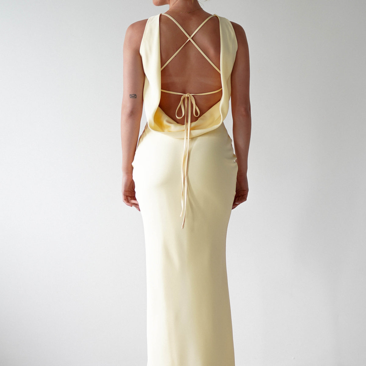 Alanna Yellow Soft Matte Satin Maxi Dress – Oh Hello Clothing