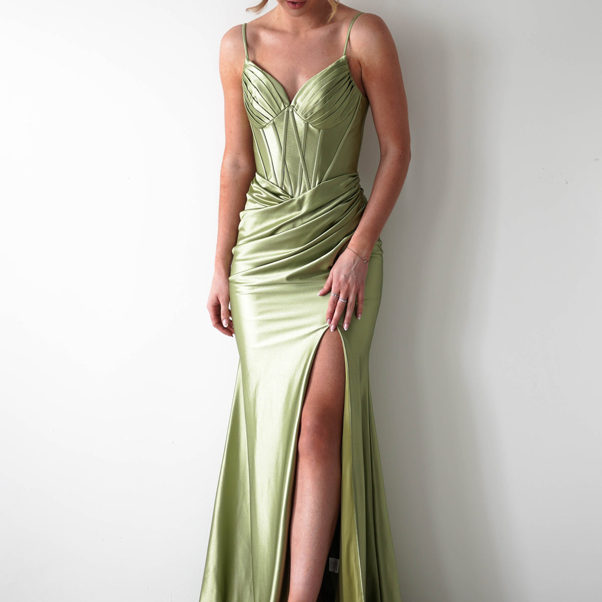 Meaghan Bodycon Gown | Lime Green | Debs & Prom | Formal Gown | Oh ...