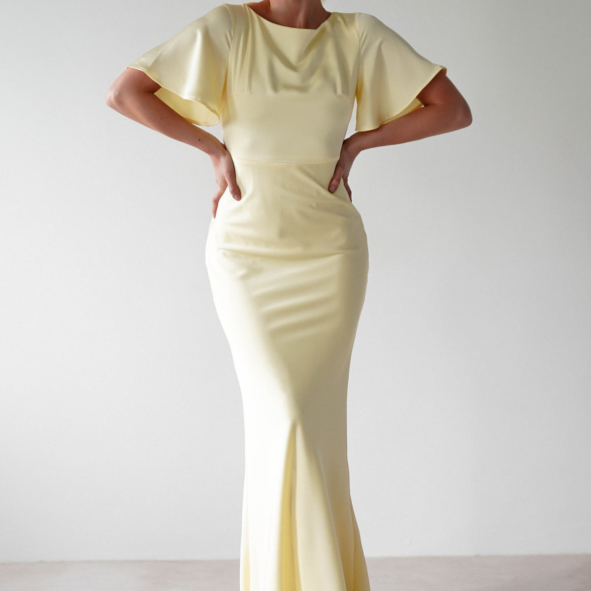 Olivia Soft Matte Satin Maxi Dress | Yellow – Oh Hello Clothing